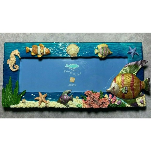 Russ | Accents | Russ 3d Ocean Sea Life Panoramic Picture Frame ...